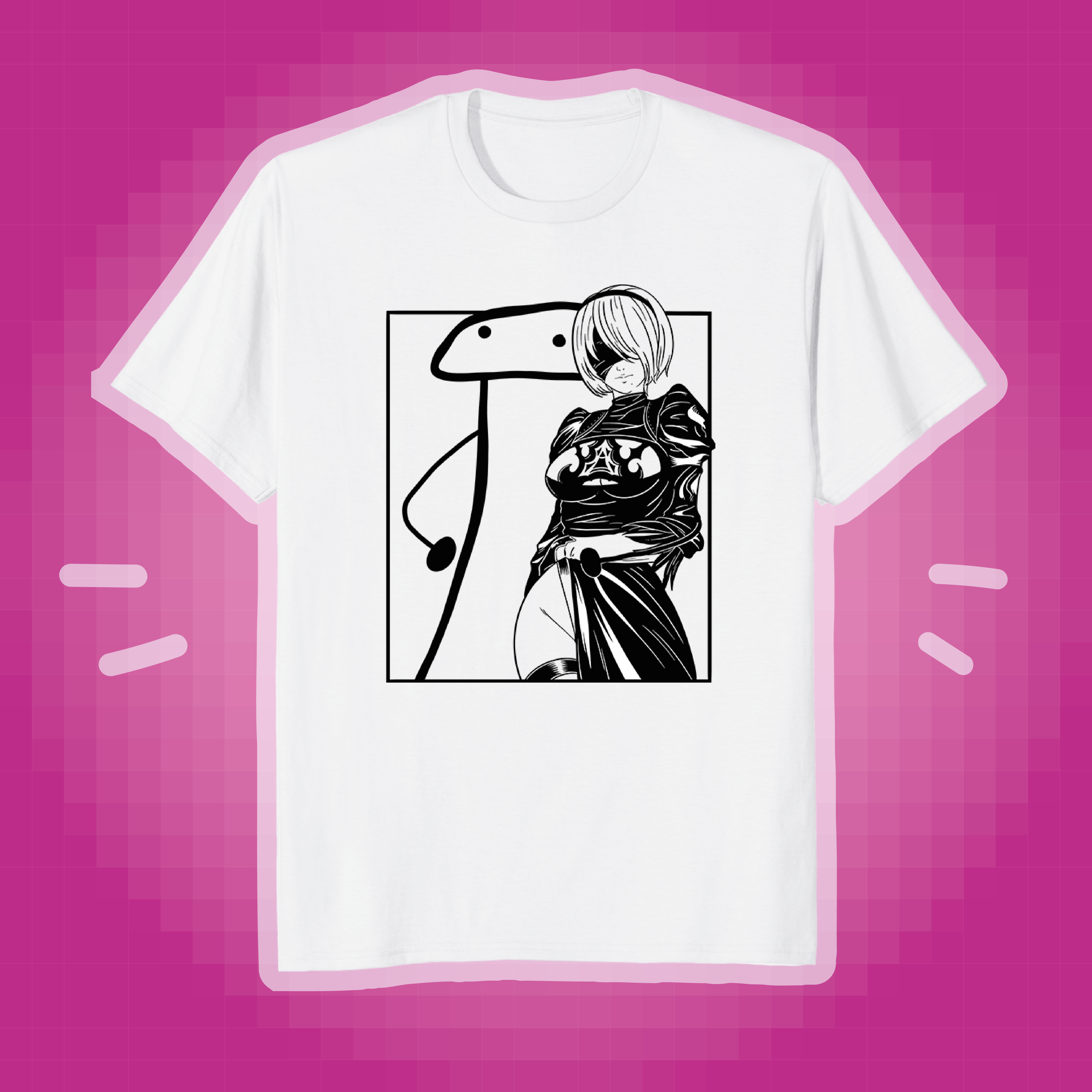 Playera Meme Trazo 2B Nier – Kurie Lol-Be